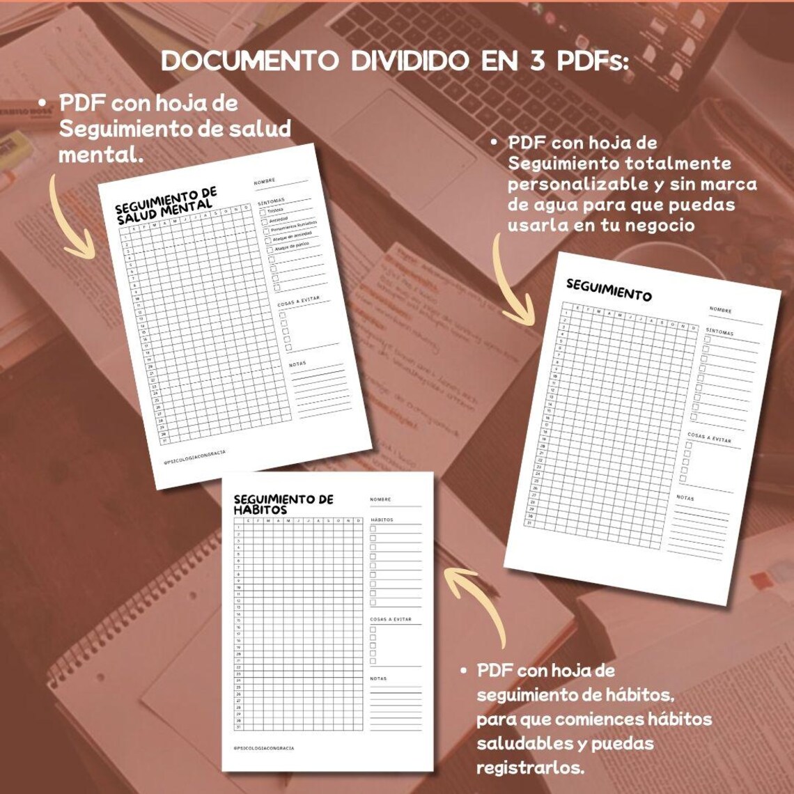 Mental Health Tracker Printable (spanish) | Mood Tracker PDF | Mental ...