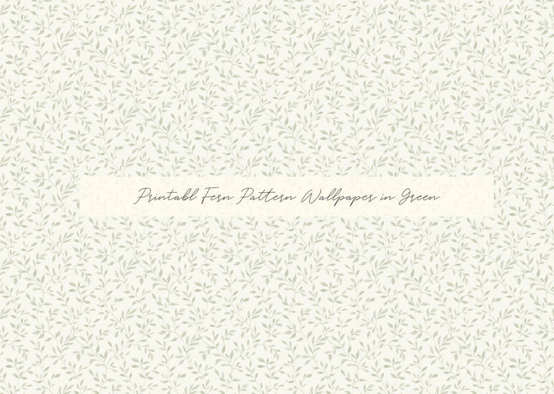 Dollhouse Miniature Printable- 12th Scale DIY - Printable Fern Pattern ...