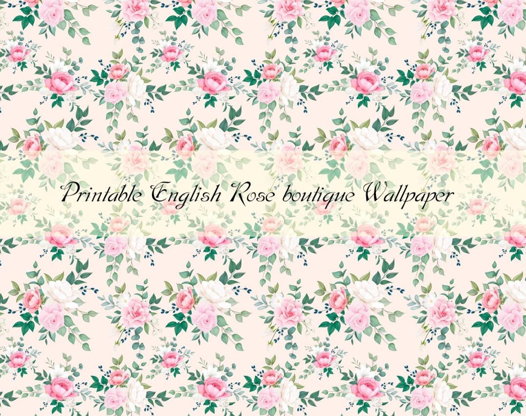 Dollhouse Miniature Printable- 12th Scale DIY - Printable Rose Pattern ...