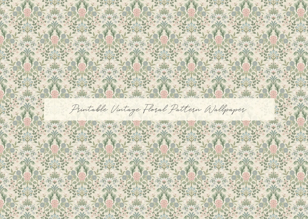 Dollhouse Miniature Printable Wallpaper 12th Scale DIY Printable ...