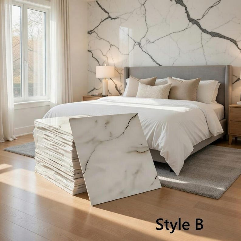 Maison Laurent Luxe Marble 3D Tile Stickers – Waterproof Peel & Stick ...