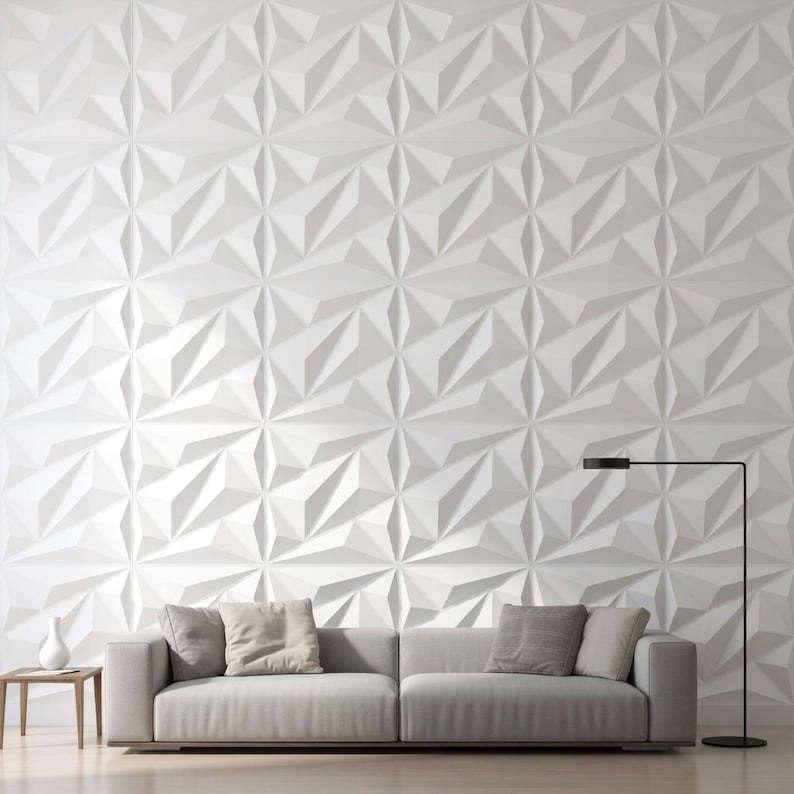 3D Geometric PVC Wall Panels, Modern Peel and Stick Accent Tiles - Etsy