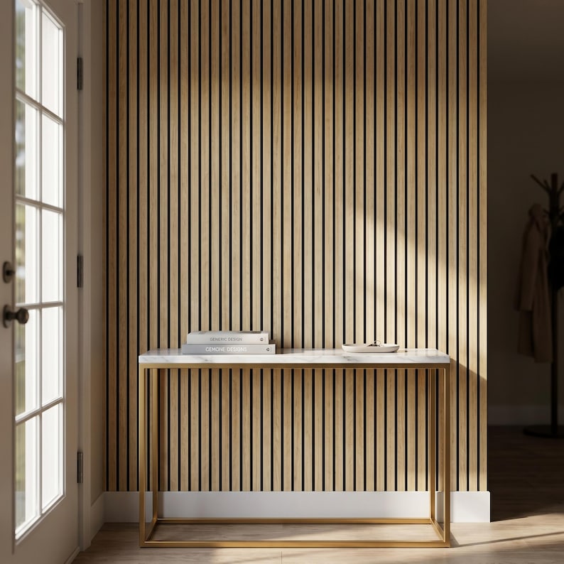 3D Faux Wood Slat Wall Panels: Waterproof Peel and Stick Lath Decals - Etsy