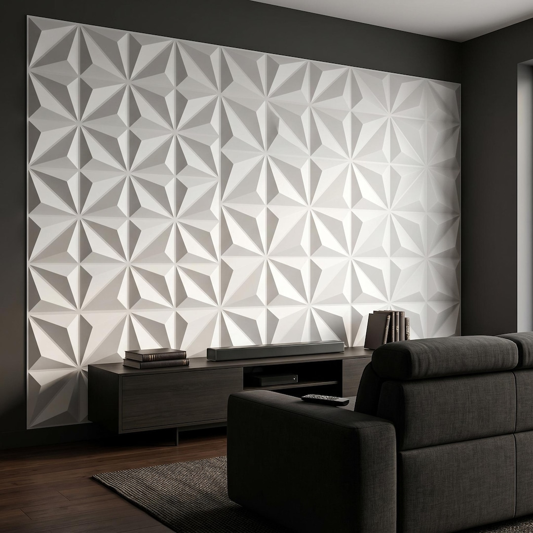 3D Geometric PVC Wall Panels, Modern Peel and Stick Accent Tiles - Etsy