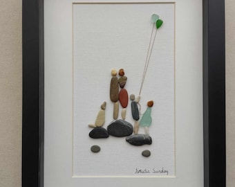 Pebble Art, Family Pebble Frame, Personalised Gifts, Family Pebble Art, Mum Birthday Gifts, New ...