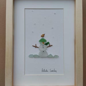 Snowman Pebble Art #3 - Etsy