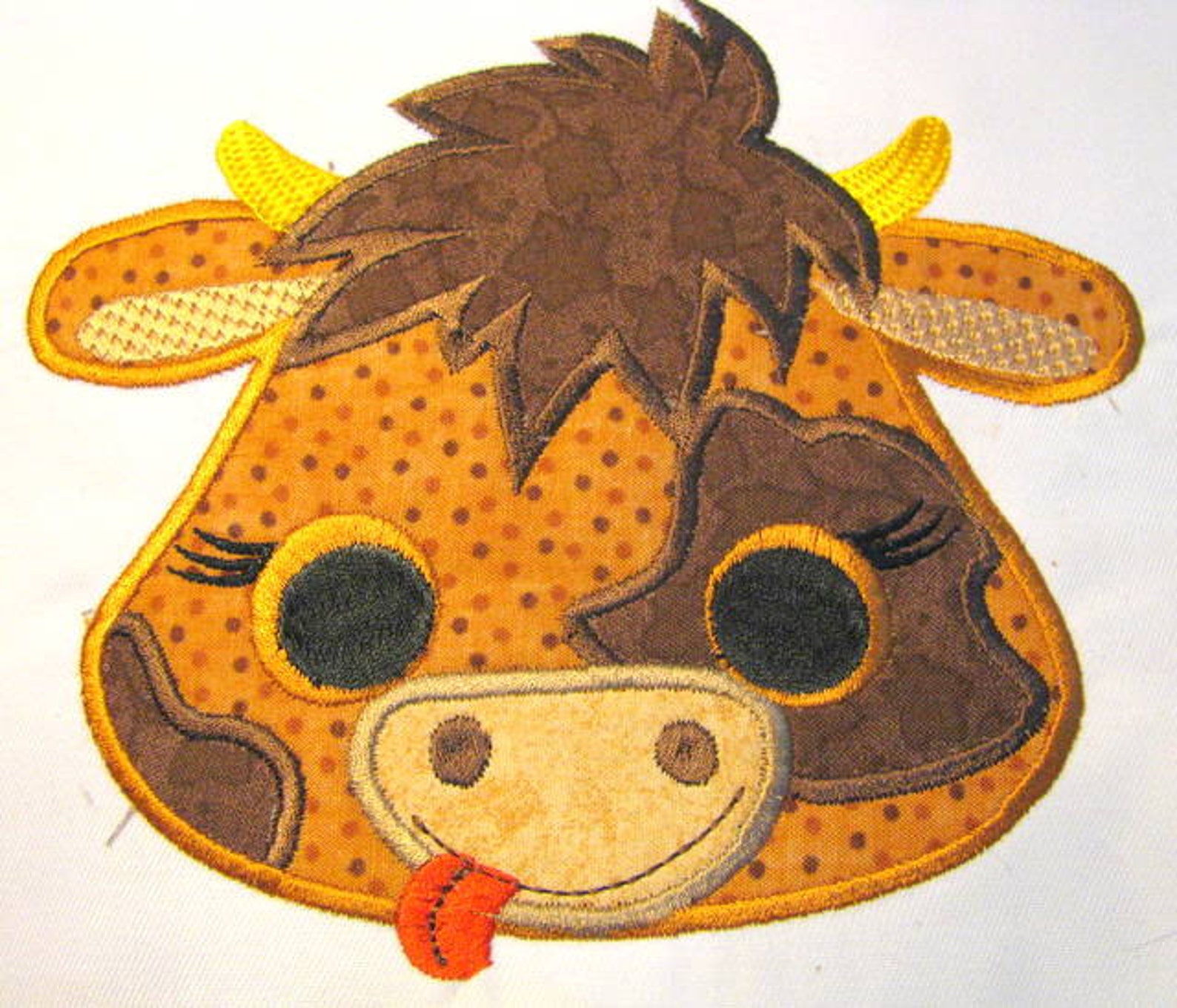 Cow Farm Animal Face Machine Applique Embroidery Design Cow - Etsy