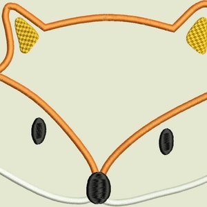 Fox Face Machine Applique Embroidery Design, Fox Face Applique, Fox ...