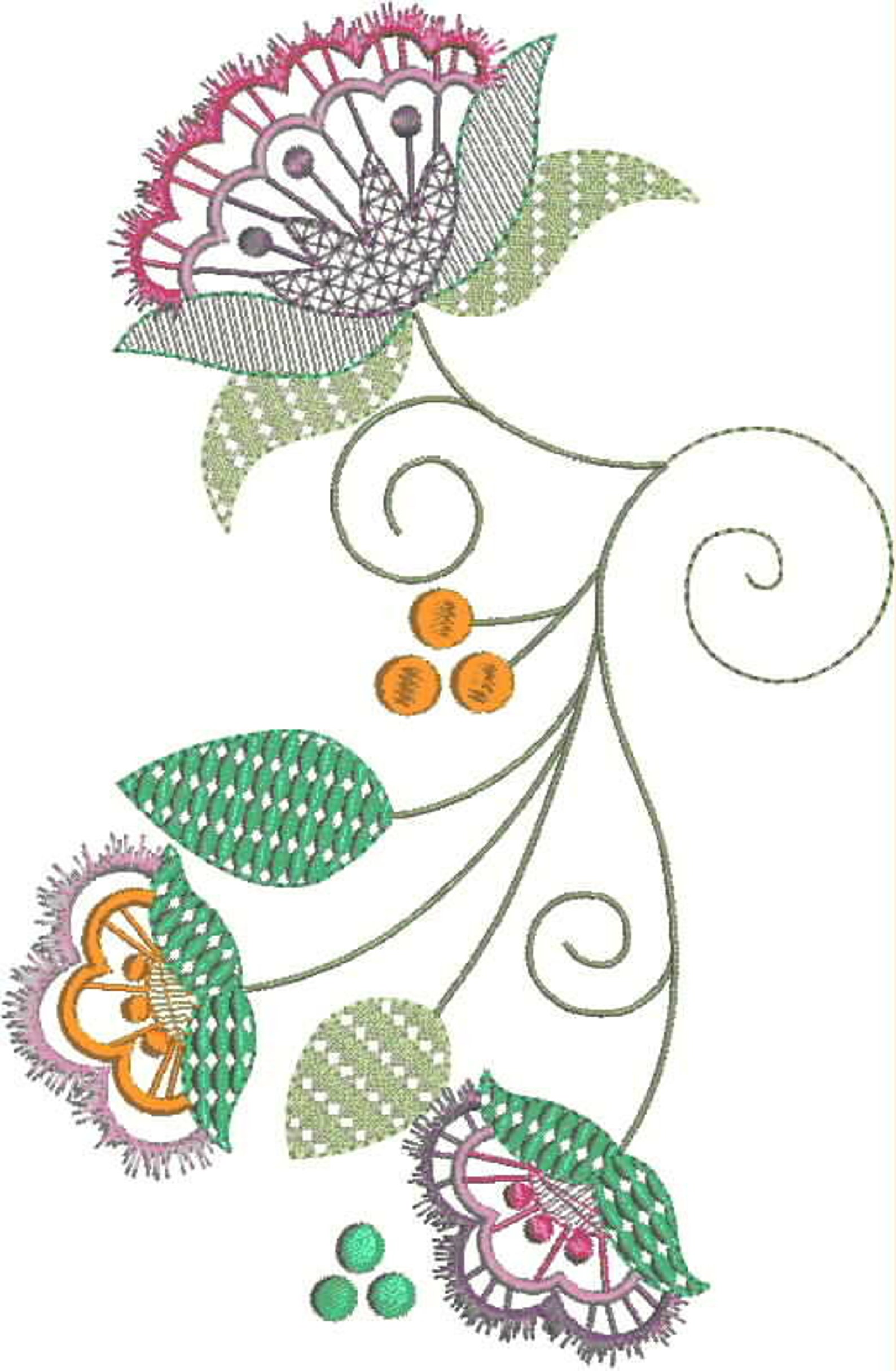 Magnificent Floral Machine Embroidery Designs - Floral Embroidery for ...