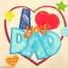 I Love You Dad Machine Applique Embroidery Design - Dad Applique Design ...