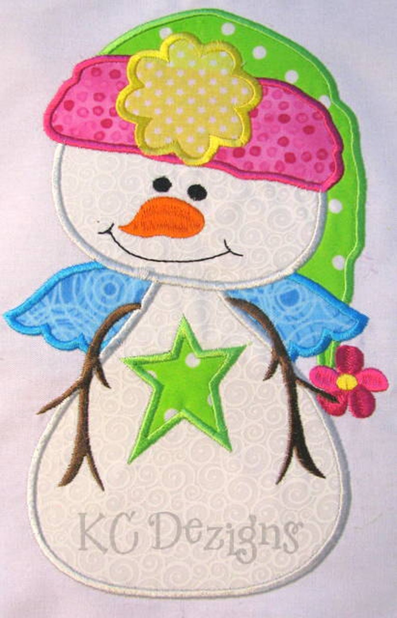 Winter Snowman Machine Embroidery Applique Design Snowman - Etsy