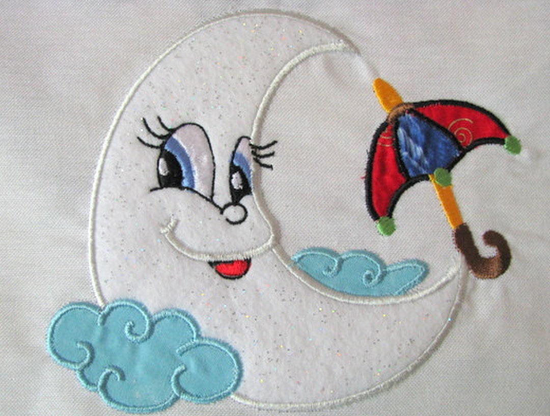 My Little Moon 09 Machine Applique Embroidery Design -little Moon ...
