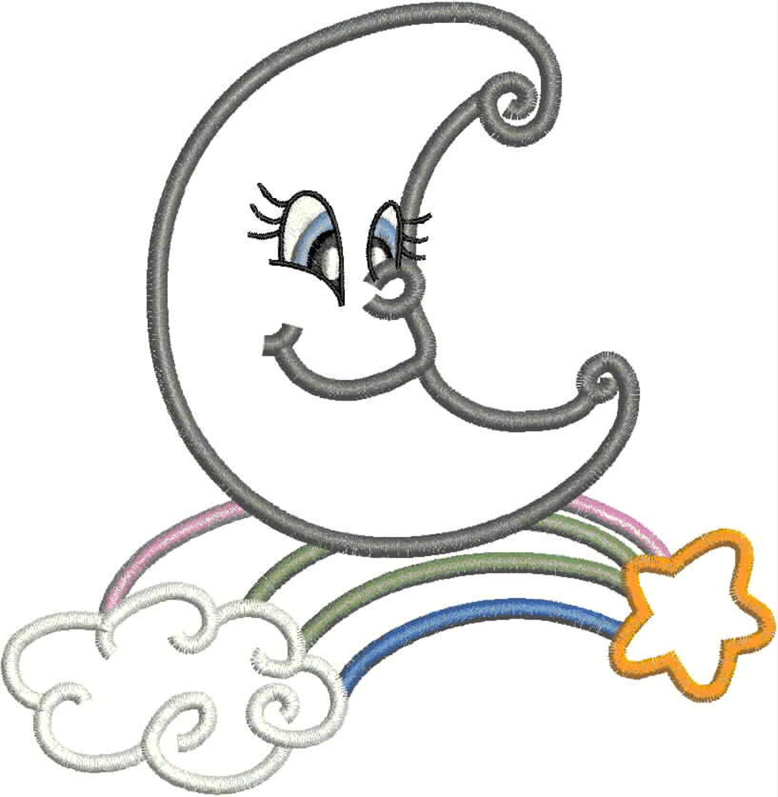 My Little Moon Machine Applique Embroidery Designs - Little Moon ...