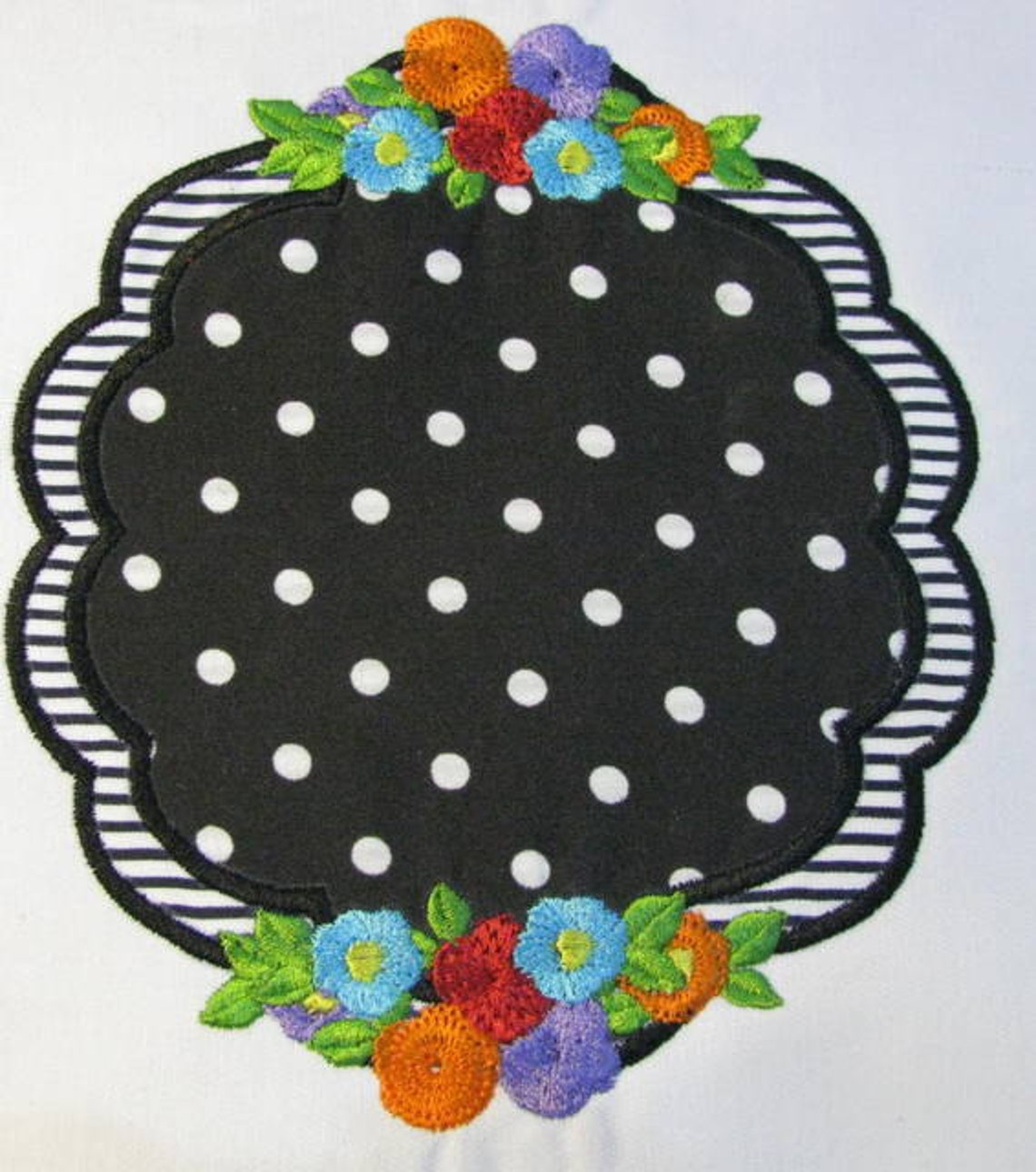 Flower Frame 01 Machine Applique Embroidery Design | Etsy