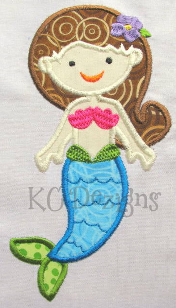 Mermaid Applique Design Mermaid Applique Crochet Pattern Crochet