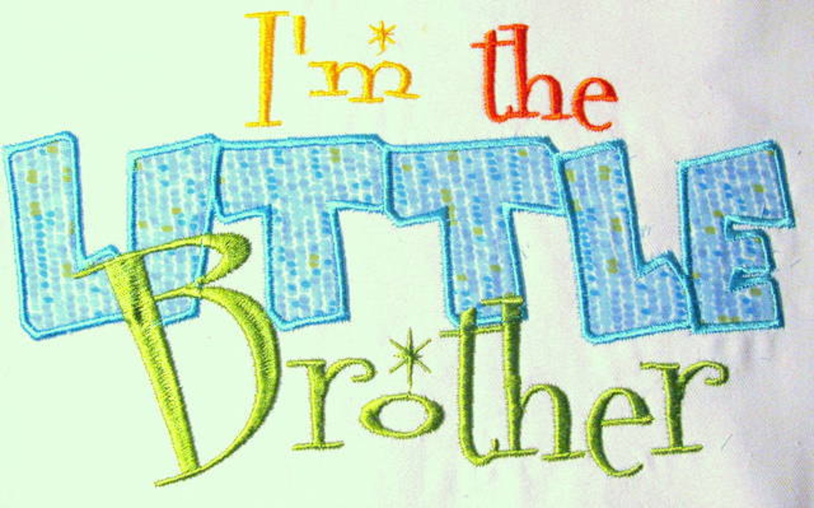 I'm the Little Brother Machine Applique Embroidery Design - Little ...
