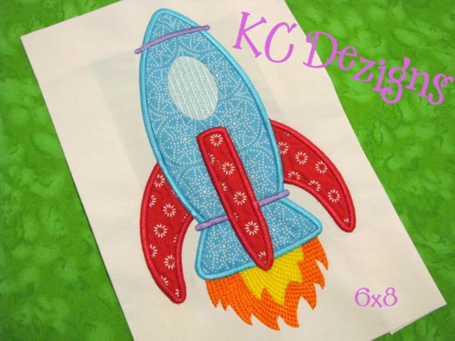 Space Rocket Machine Applique Embroidery Design - Space Rocket Applique ...