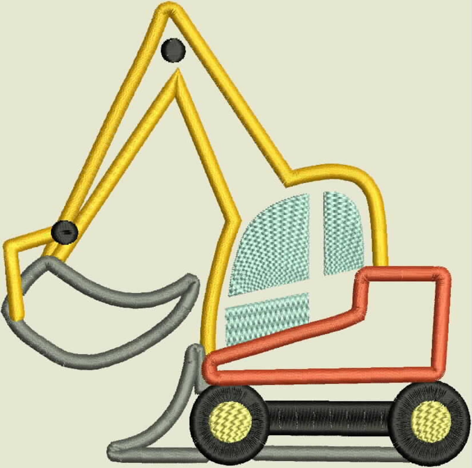 Bulldozer Machine Applique Embroidery Design Bulldozer | Etsy