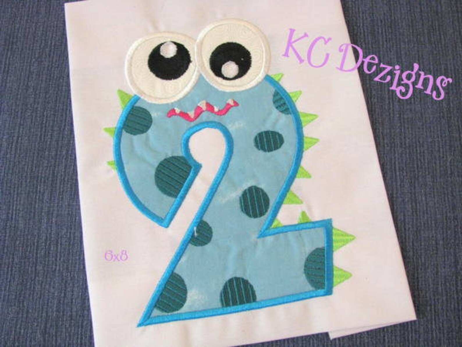 Silly Monster Number 2 Machine Applique Emroidery Design | Etsy