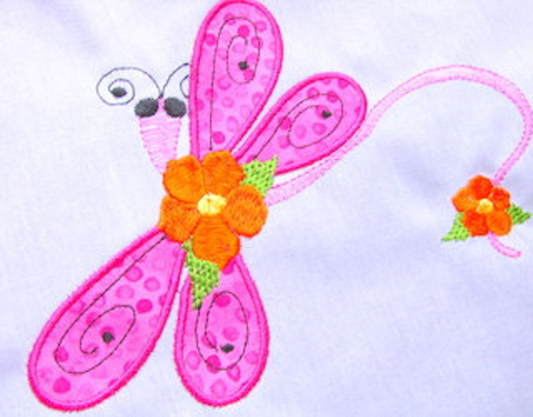 Dragonfly Applique Machine Embroidery Design - Dragonfly Applique ...