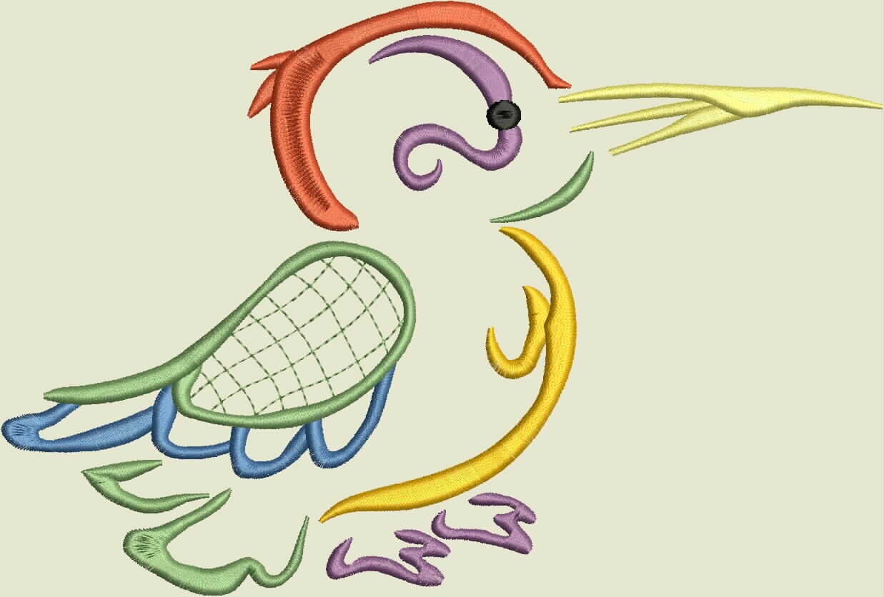 Outline Hummingbirds Full Set Machine Embroidery Design | Etsy