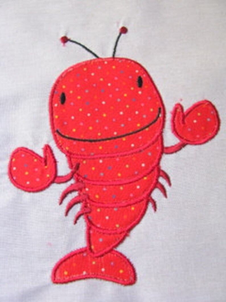 Baby Crayfish Machine Applique Embroidery Design - Baby Crayfish ...