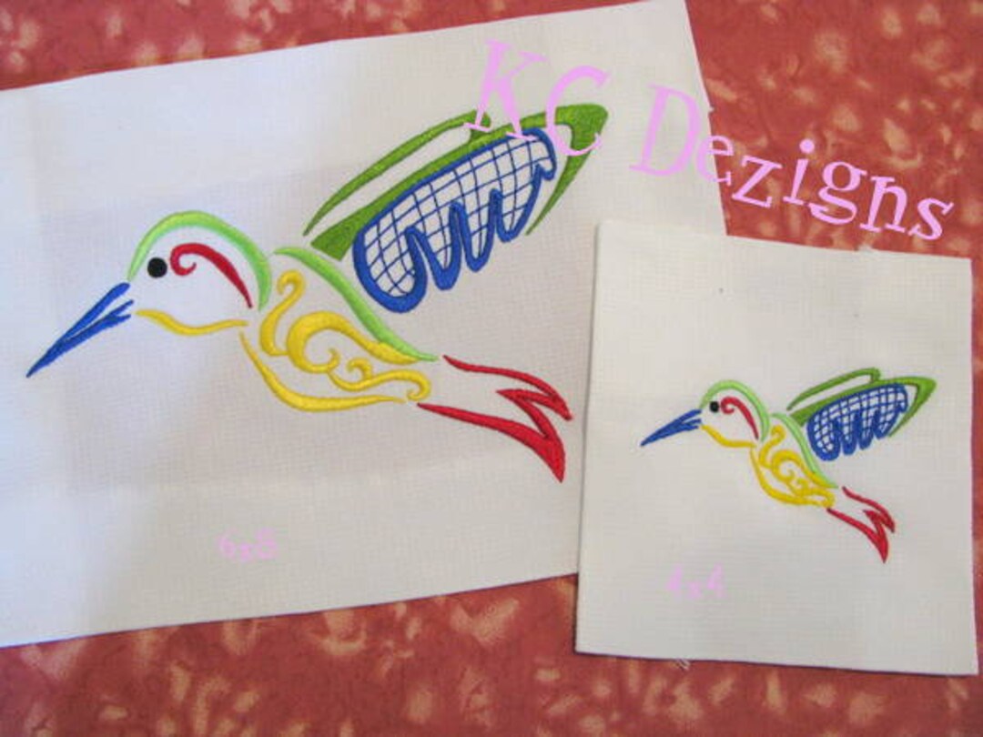 Contour Colibris 01 Machine Broderie Design Colibri Broderie Design ...