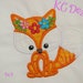 Baby Fox With Flowers Machine Applique Embroidery Design Baby Fox ...