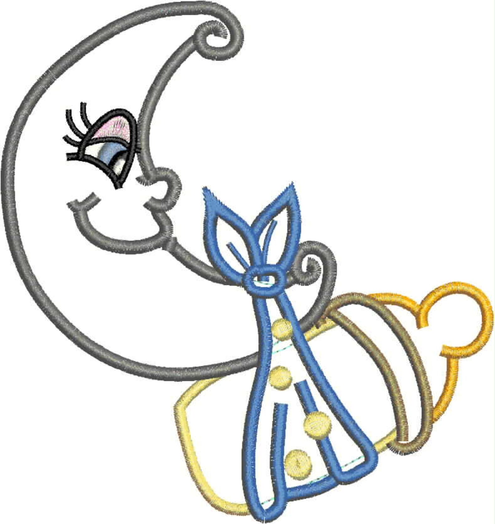My Little Moon Machine Applique Embroidery Designs - Little Moon ...