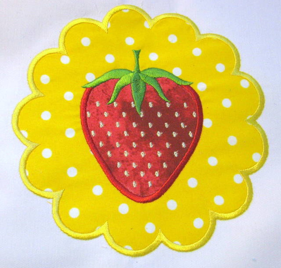 Strawberry Circle 01 Machine Applique Embroidery Design - Strawberry ...