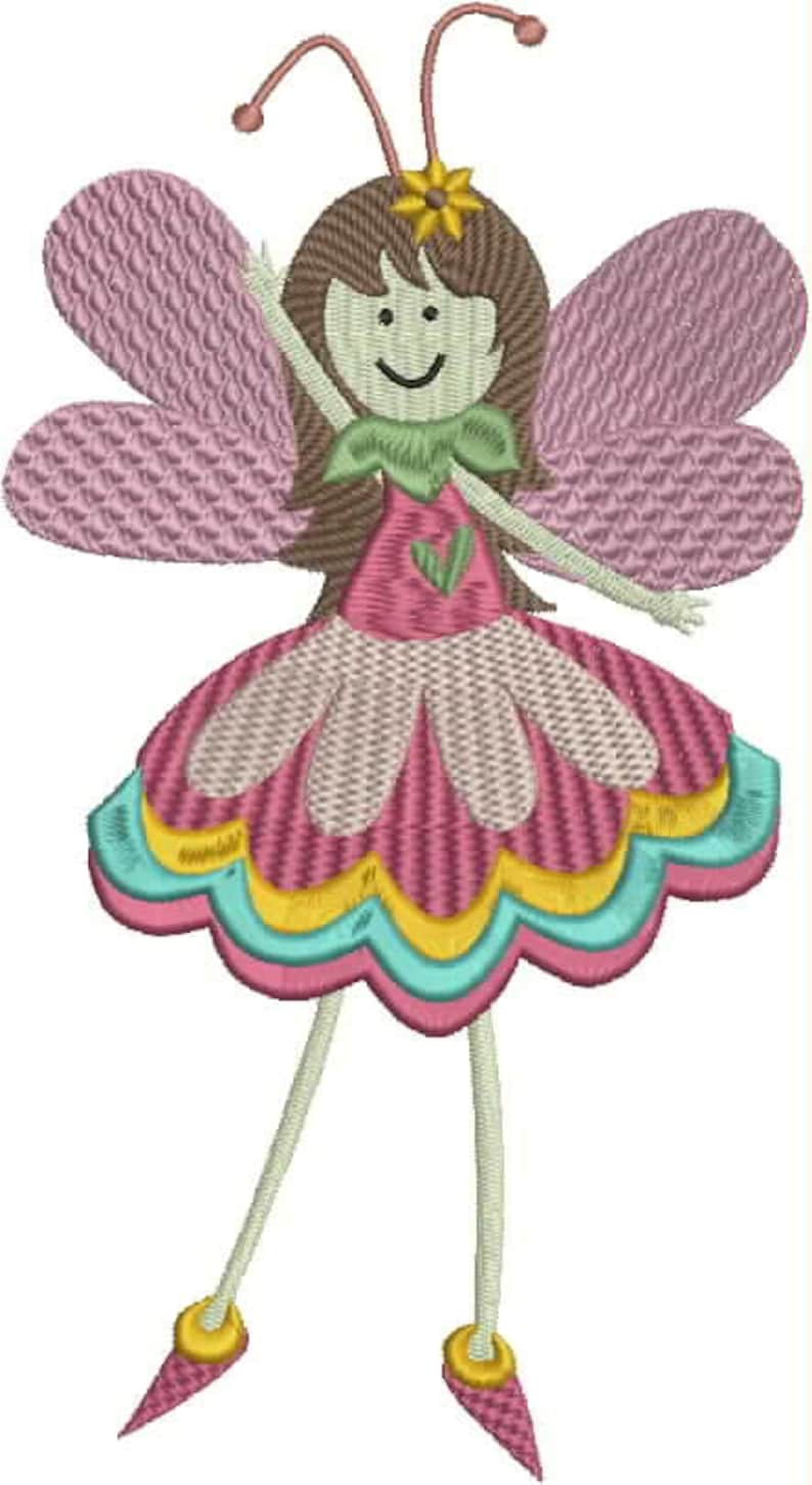 Garden Fairies 04 Machine Embroidery Design - Garden Fairy Embroidery ...