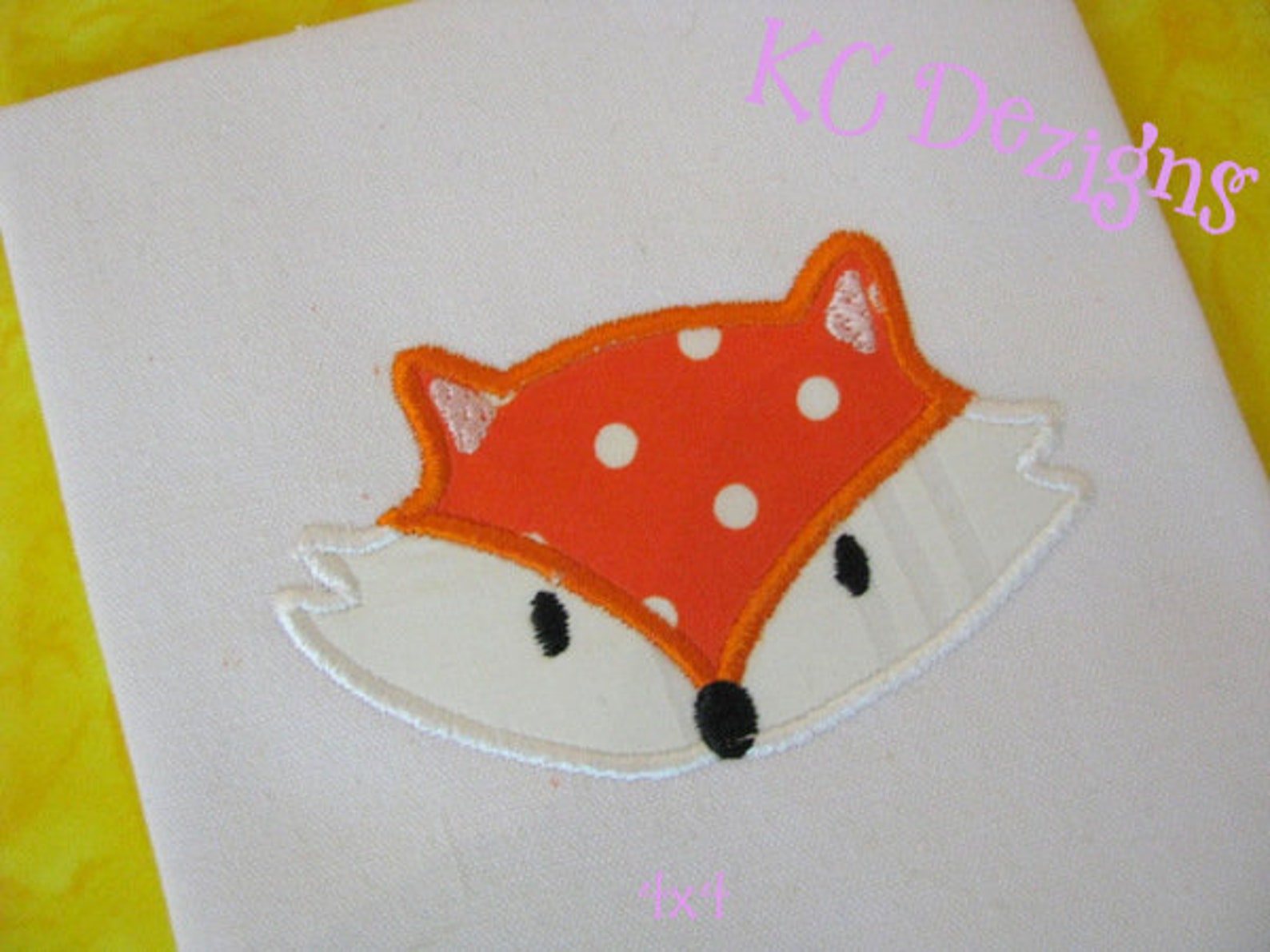 Fox Face Machine Applique Embroidery Design, Fox Face Applique, Fox ...