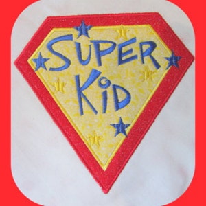 Super Kid Machine Applique Embroidery Design - Super Hero Kid Applique ...