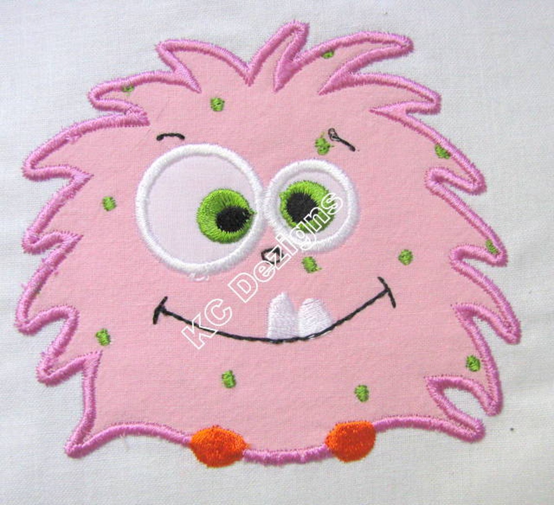 Cute Monsters 04 Machine Applique Embroidery Design - Monster Applique ...