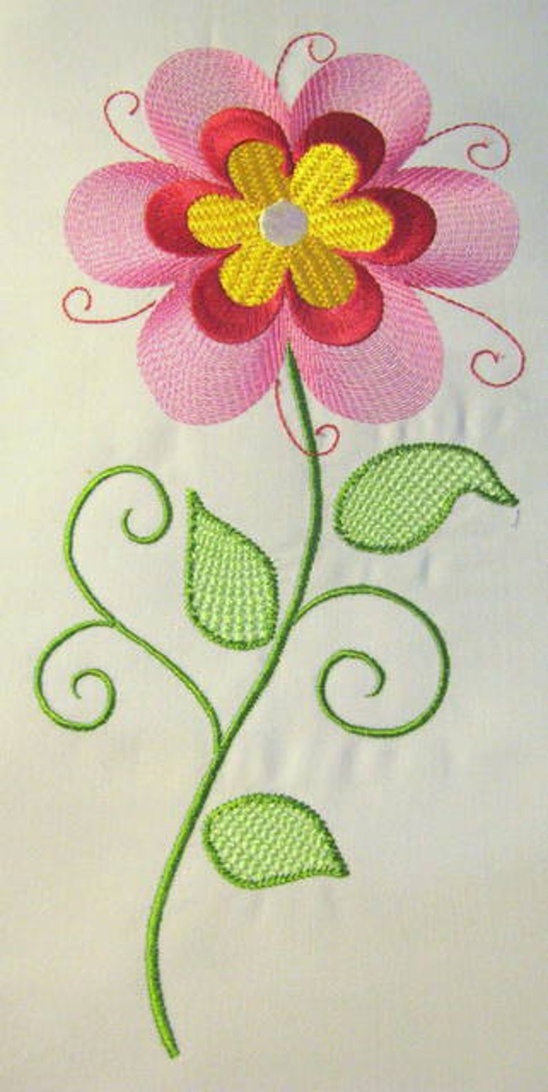 Vintage Flower 10 Filled Machine Embroidery Design - Vintage Floral ...