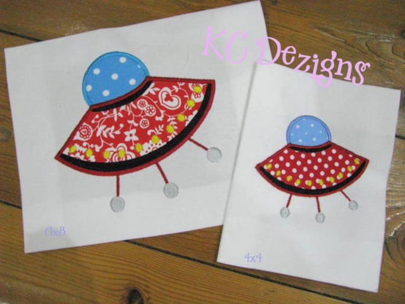 Space Ship 01 Machine Applique Embroidery Design - Space Ship ...