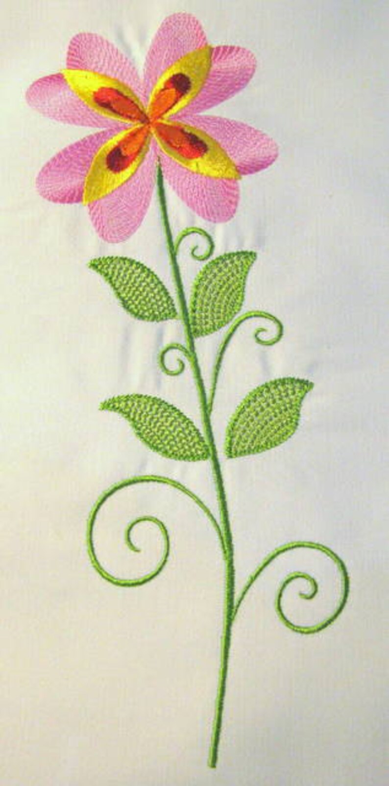 Vintage Flower 03 Filled Machine Embroidery Design - Vintage Flower ...