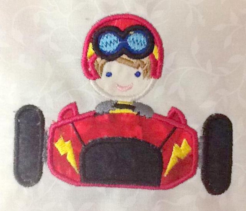 Race Car Boy Machine Applique Embroidery Design Boy in | Etsy