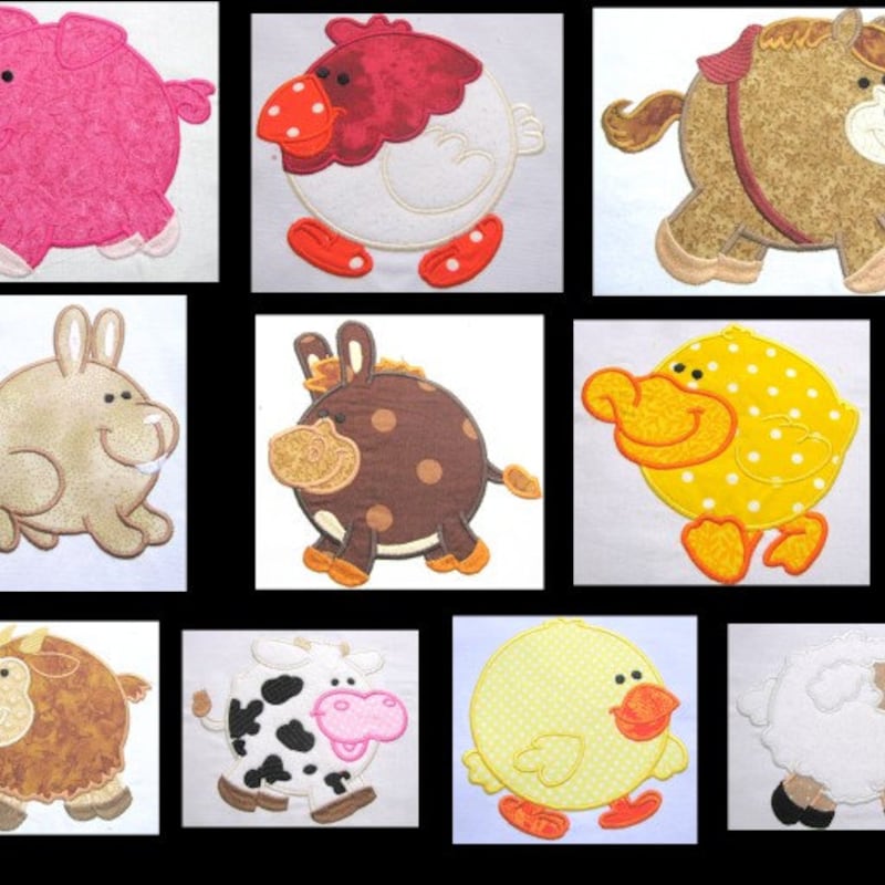 Farm Animal Applique - Etsy