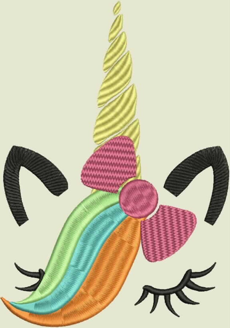 Unicorn Face 02 Machine Embroidery Design - Unicorn Face - Unicorn ...
