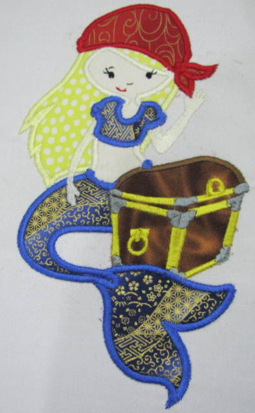 Pirate Mermaid Machine Applique Embroidery Design Pirate Mermaid ...