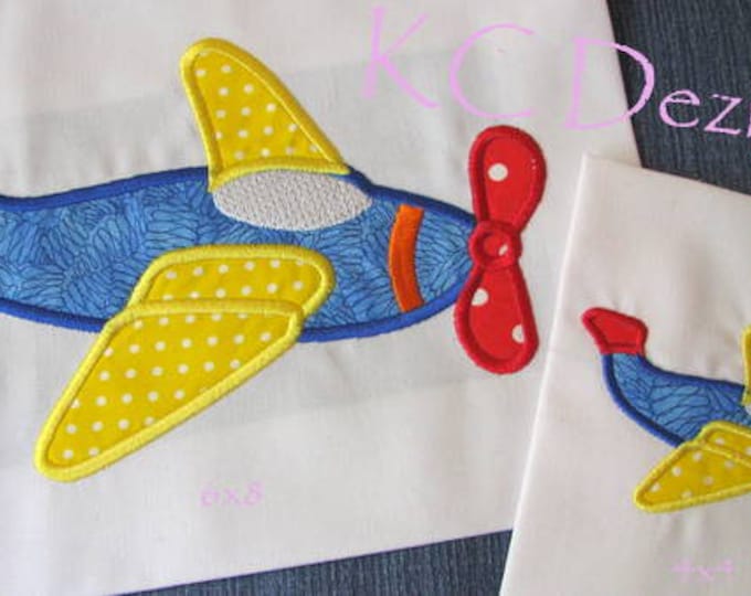 Cute Plane Machine Applique Embroidery Design Plane Applique - Etsy
