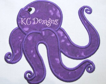 Octopus Applique Machine Embroidery Design - Etsy