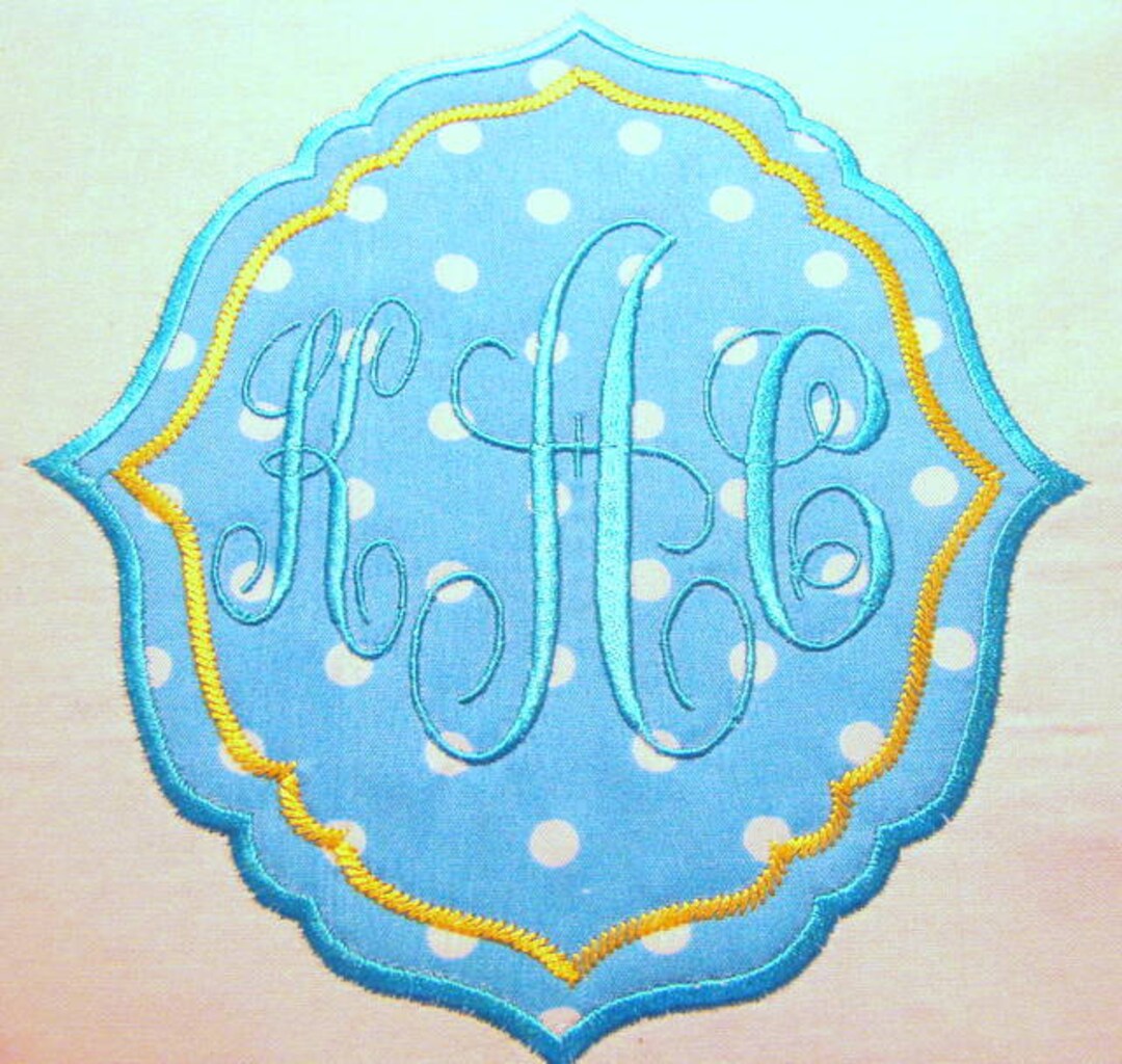 Frames 05 Machine Applique Embroidery Design - Monogram Frame Applique ...
