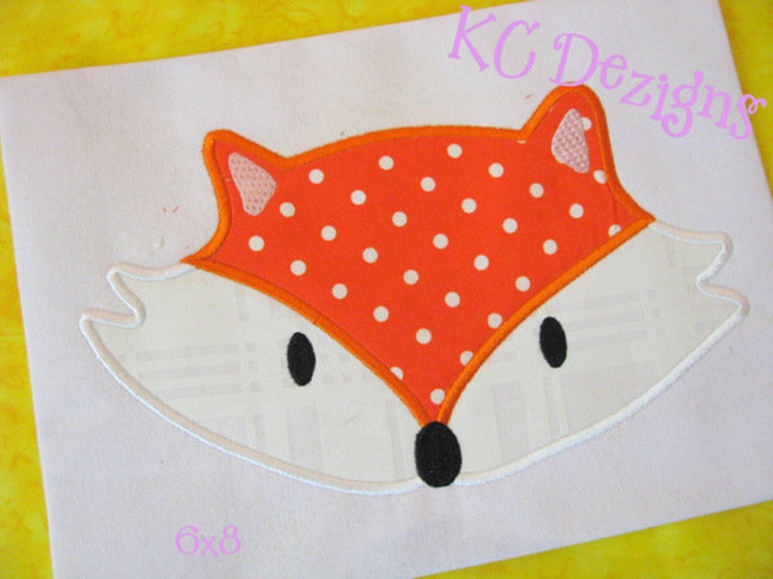 Fox Face Machine Applique Embroidery Design, Fox Face Applique, Fox ...