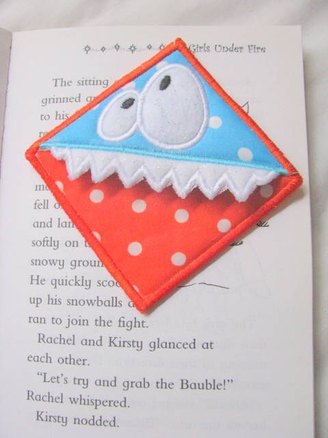 ITH Monster Corner Bookmark Machine Applique Embroidery Design | Etsy