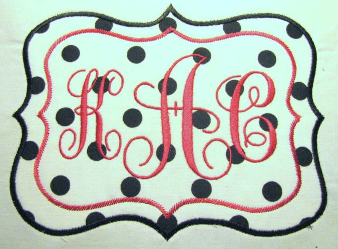 Frames 01 Machine Applique Embroidery Design Monogram Frame Applique ...