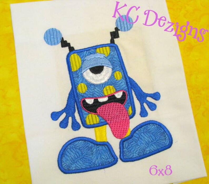 Goofy Monster 02 Machine Applique Embroidery Design - Goofy Monster ...