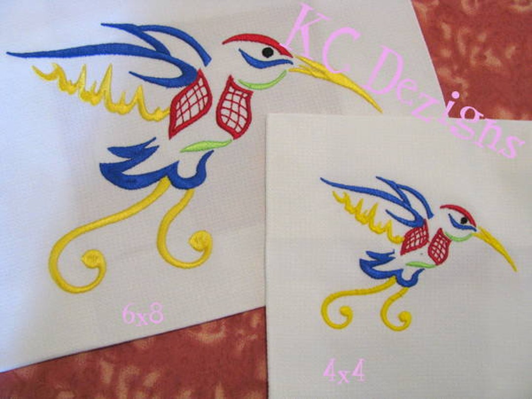 Outline Hummingbirds 03 Machine Embroidery Design - Outline Hummingbird ...