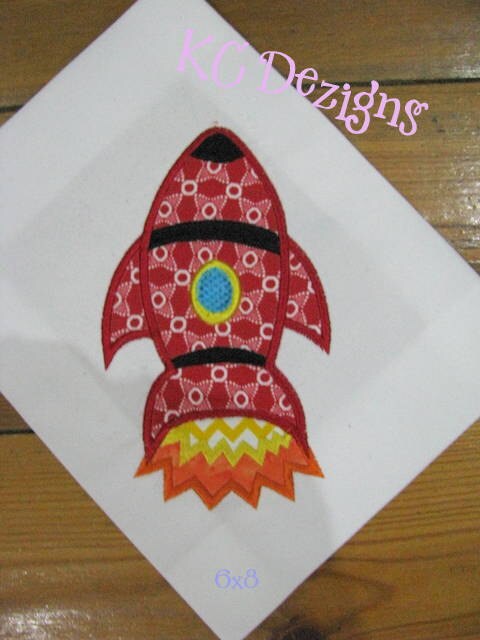Space Ship 02 Machine Applique Embroidery Design Space Ship - Etsy